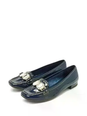 Prada Crystal-embellished Bow Loafers