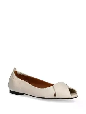 BILLI BI Crossover Peep-toe Ballet Flats