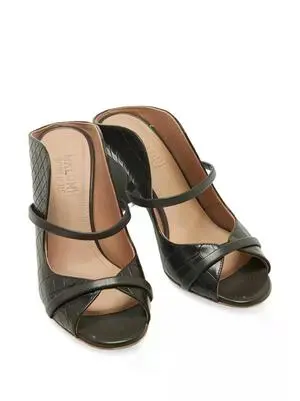 MALONE SOULIERS Norah Crocodile-embossed Mules - Brown