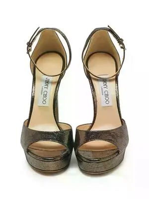 JIMMY CHOO Ankle Strap Platform Sandals