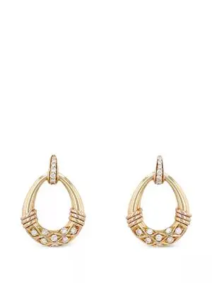 Cartier 1990s Diamond Drop Earrings - Gold