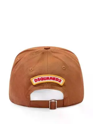 Dsquared2 Distressed Logo Patch Baseball Cap - Brown