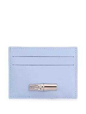 Longchamp Le Roseau Leather Card Holder - Blue