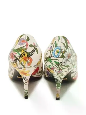 Gucci X Balenciaga Floral-print Pointed-toe Pumps