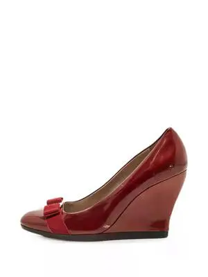 FERRAGAMO Vara Bow Wedge Pumps