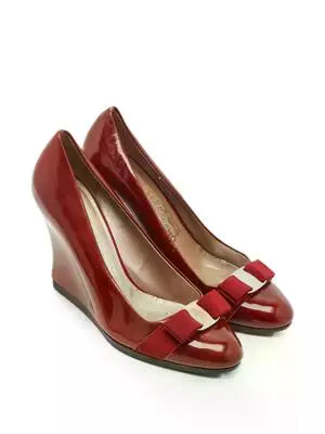 FERRAGAMO Vara Bow Wedge Pumps