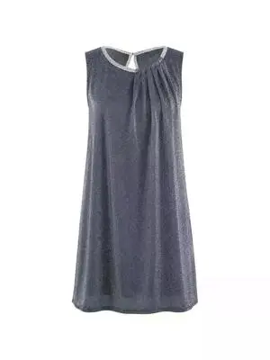 Frank Lyman Pleated Metallic-effect Dress