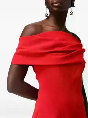 Solace London Draped Off-the-shoulder Mini Dress