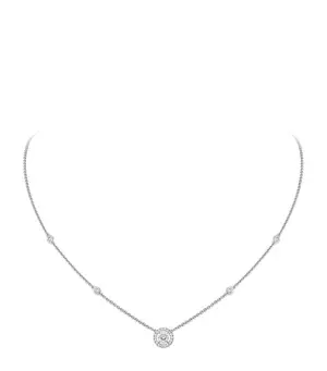 Messika 18k White Gold Diamond Solitaire Necklace - Silver