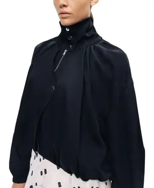 NOCTURNE High-neck Gathered Jacket