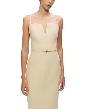 NOCTURNE Strappy Belted Midi Dress