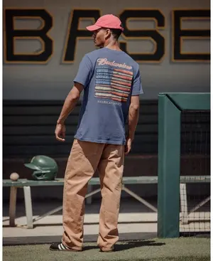 Junk Food Clothing Budweiser Baseball Bats Graphic T-shirt