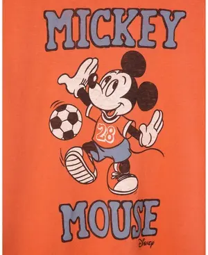 Junk Food Clothing Mickey Mouse Soccer Vintage T-shirt - Washed Red