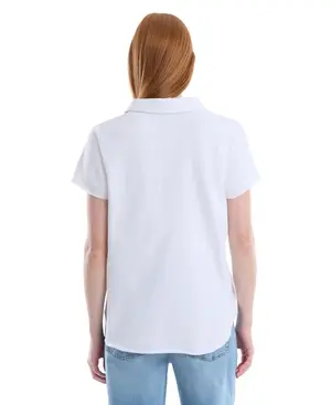 WILT CLOTHING Short Sleeve Polo With Chest Pocket - White