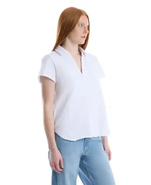 WILT CLOTHING Short Sleeve Polo With Chest Pocket - White