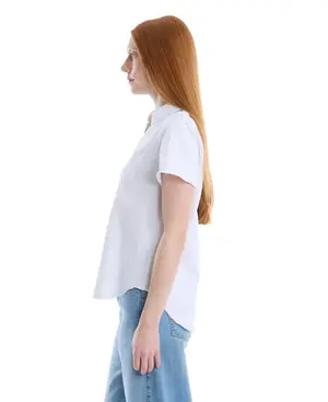 WILT CLOTHING Short Sleeve Polo With Chest Pocket - White
