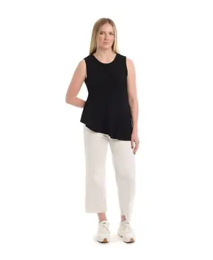 WILT CLOTHING Asymmetric Seam Shell Top - Black