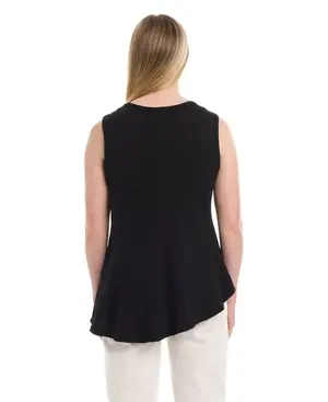 WILT CLOTHING Asymmetric Seam Shell Top - Black