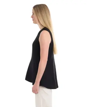 WILT CLOTHING Asymmetric Seam Shell Top - Black