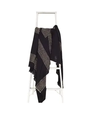 STUDIO VARIOUSLY Hand Knotted Merino Stripes Handloom Throw