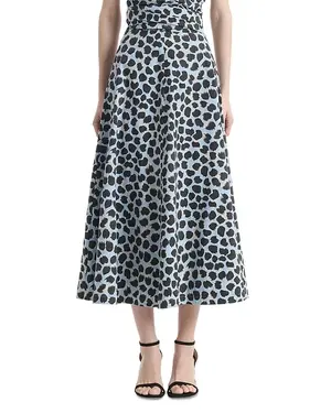 Altuzarra Varda Skirt - Vapor Spotted Leopard