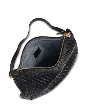 Clare V. Moyen Messenger Woven Leather Crossbody Bag