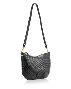 Clare V. Moyen Messenger Woven Leather Crossbody Bag