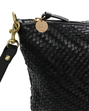 Clare V. Moyen Messenger Woven Leather Crossbody Bag