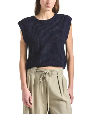Derek Lam 10 Crosby Vivienne Crewneck Sweater - Navy