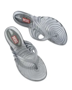 Melissa X Diesel Flip Flop Sandals - Transparent