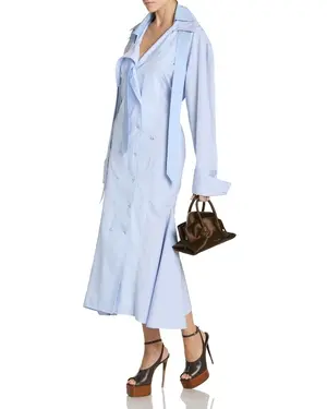 Attico Midi Double Breasted Shirt Dress
