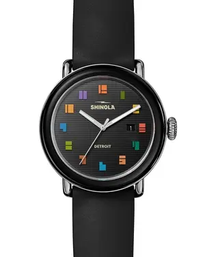 Shinola Runwell Detrola 41mm Rubber Strap Watch