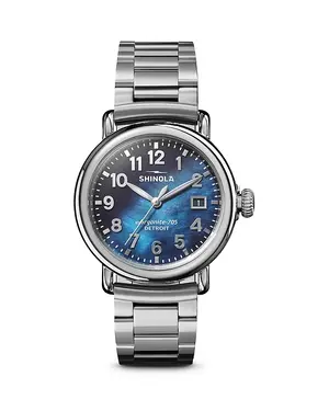Shinola Runwell 3hd Watch, 36mm - Blue/silver