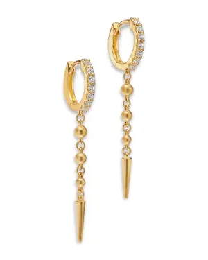 Bloomingdale'S Diamond Linear Drop Earrings In 14k Yellow 0.25 Tcw