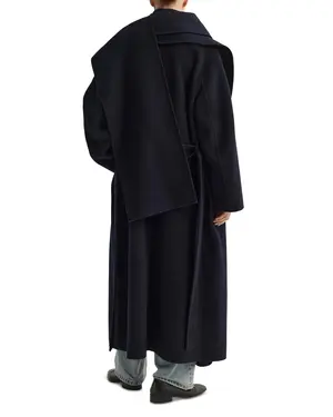 RÓHE Signature Double Faced Wool Scarf Coat