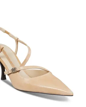 Tory Burch Double T Buckle Strap Pumps