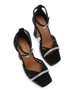 Kurt Geiger Embellished Platform Sandals - Black