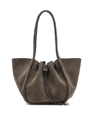 Proenza Schouler Chelsea Large Ruched Suede Tote Bag - Graphite