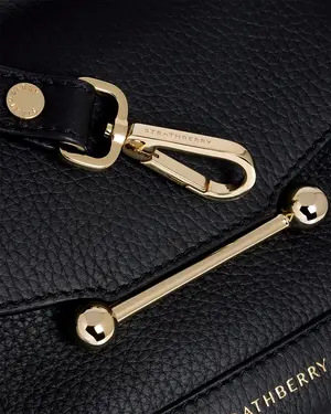 Strathberry Mosaic Nano Leather Crossbody Bag - Black