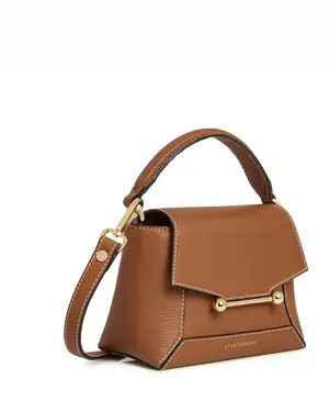 Strathberry Mosaic Nano Leather Crossbody Bag - Tan/vanilla