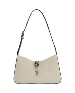 Rebecca Minkoff Megan Suede Shoulder Bag - Ivory