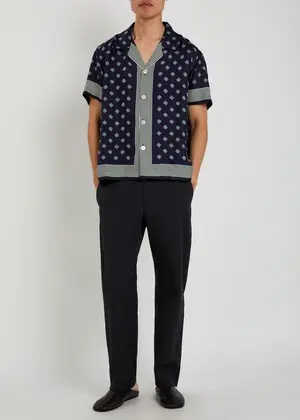BODE Straight-leg Seersucker Trousers