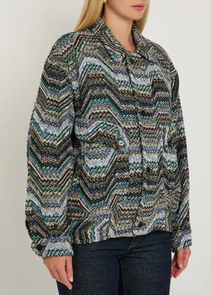 Missoni Zigzag Metallic-knit Jacket