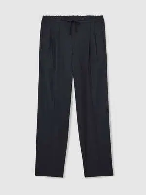 REISS Arden Relaxed Twill Drawstring Trousers
