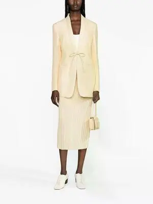 JIL SANDER Ribbed-knit Wool Midi Skirt