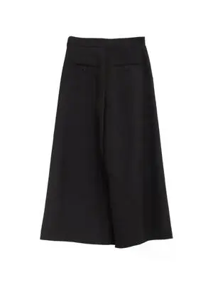 Chloé Wide-leg Cropped Grain De Poudre Wool Trousers
