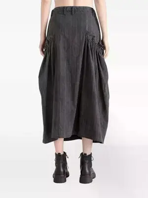 Y’s Pinstripe Midi Skirt