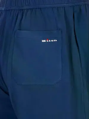 Kiton Logo Embroidered Shorts