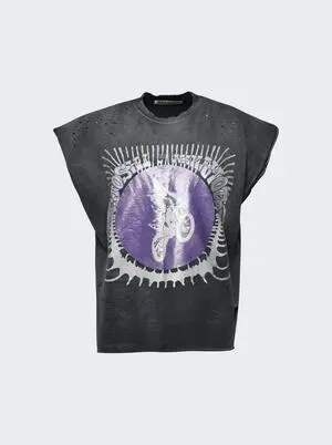 SATOSHI NAKAMOTO Globe Of Death Tee Washed - Black