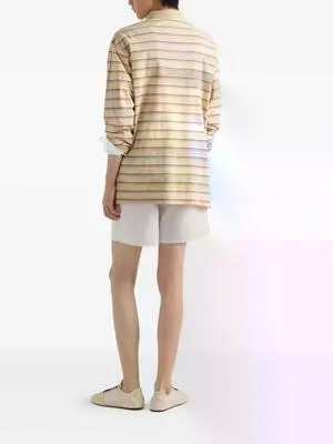 Prada Striped Cotton Piqué Polo Shirt